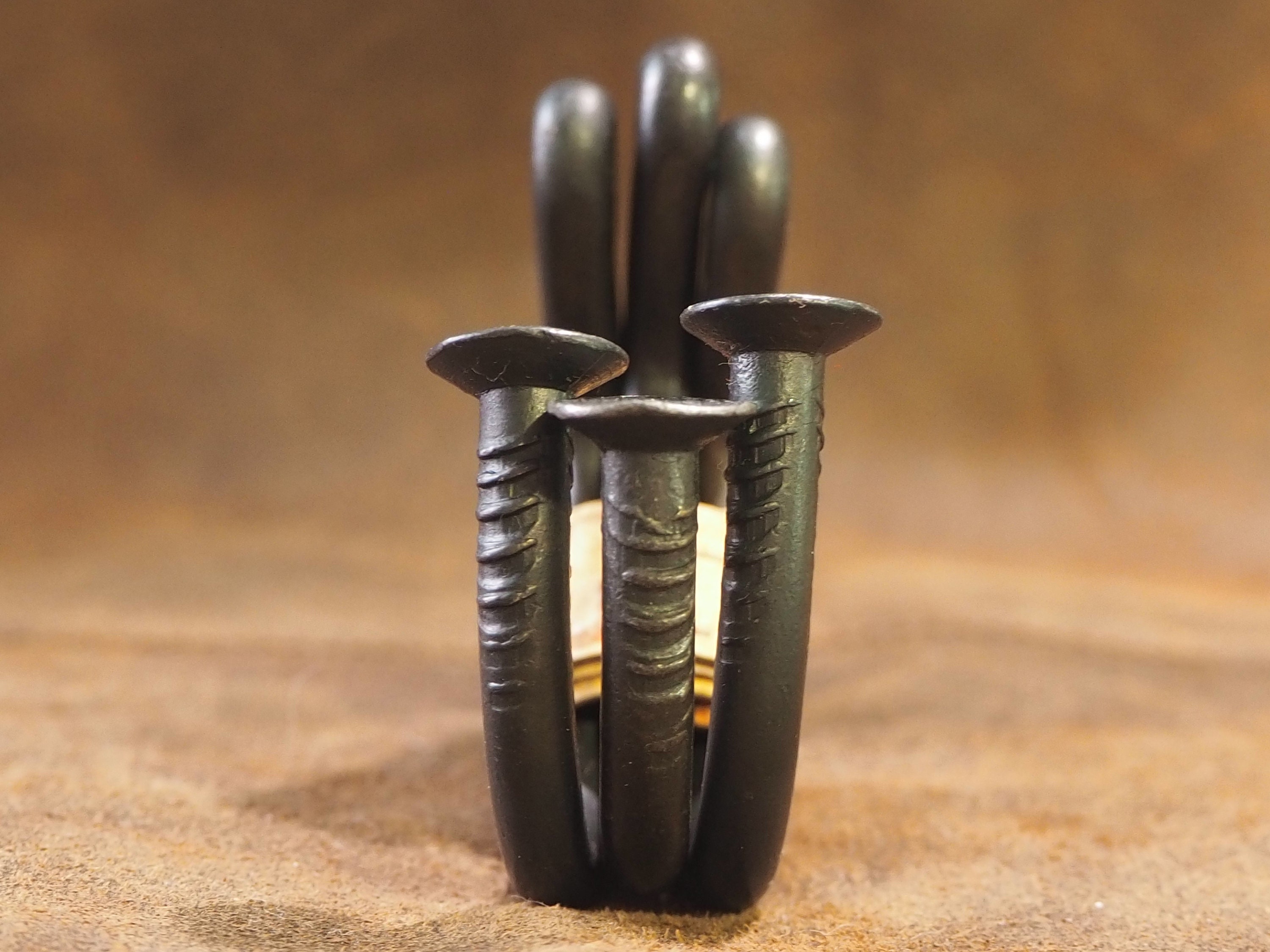 Forged Iron Nail Hooks, Set of 3, Handmade Wall Hooks - Etsy