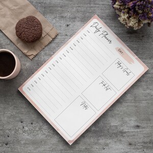 Pink Minimalist and Simple Daily Planner, Printable, Instant Download ...