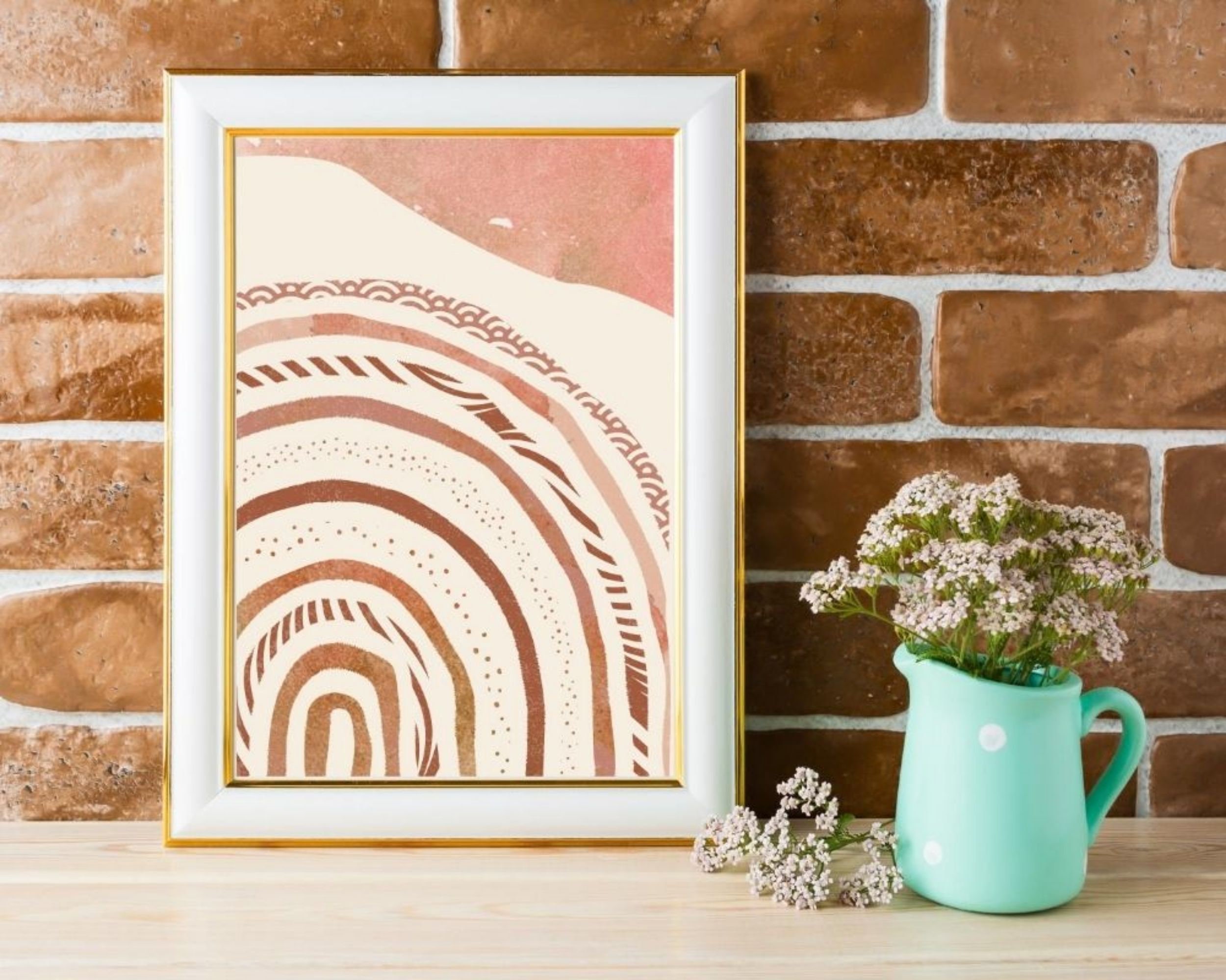 Abstract Pastel Rainbow Bohemian Neutral Color - Etsy