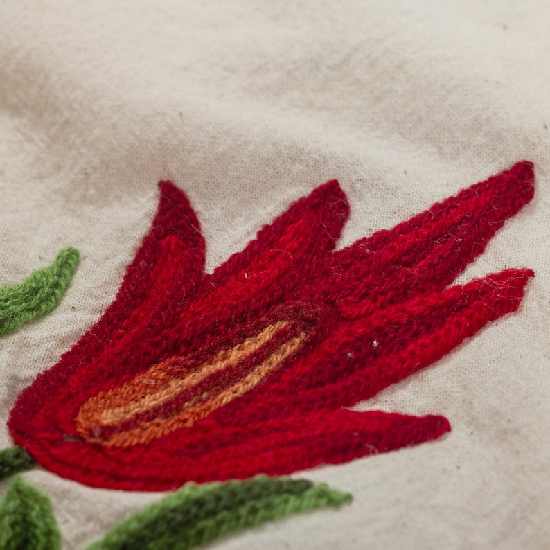 The Fervor Hand-embroidered Chain Stitch Custom Size Rectangle - Etsy