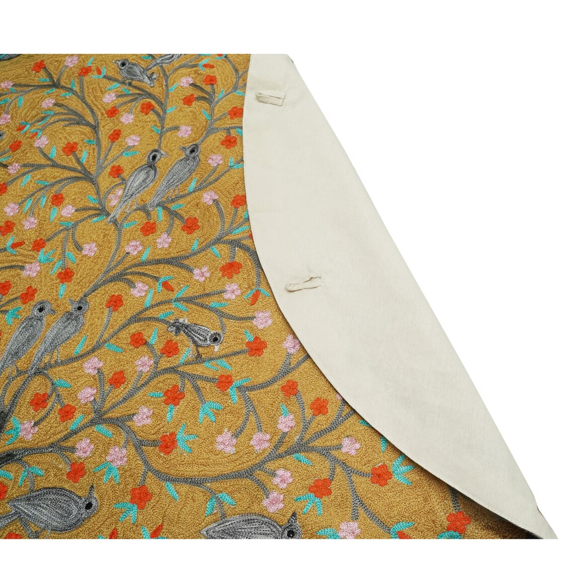 The Gilded Tree of Life Hand Embroidered Silk Floor Wall Rug | Etsy