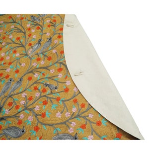 The Gilded Tree of Life Hand Embroidered Silk Floor Wall Rug Tapestry ...