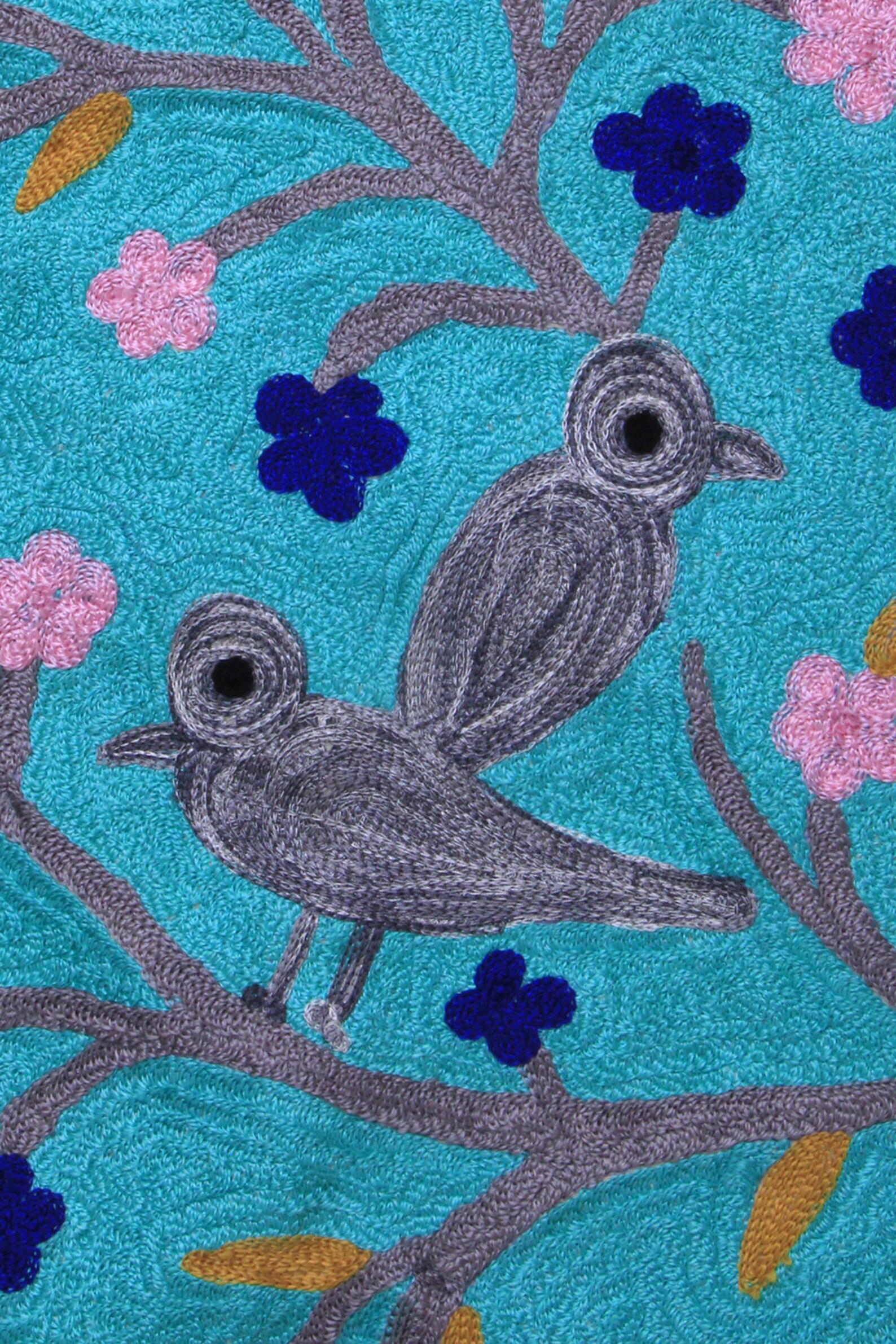 The Gilded Tree of Life Hand Embroidered Silk Floor Wall Rug | Etsy