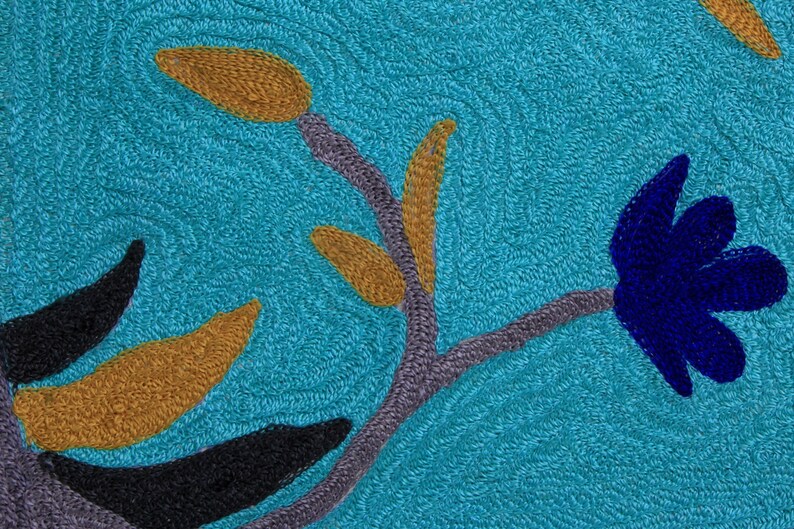 The Gilded Tree of Life Hand Embroidered Silk Floor Wall Rug | Etsy