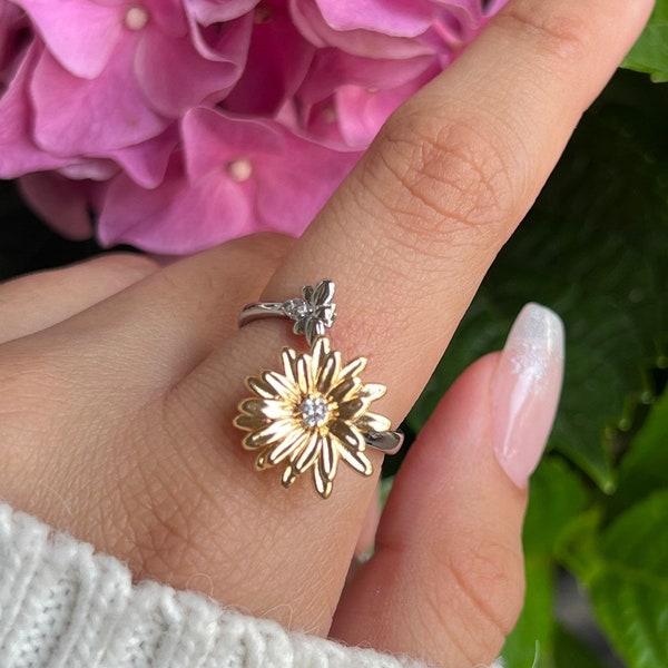 Sunflower Ring - Etsy