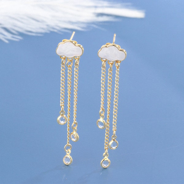 Rain Cloud Earrings - Etsy