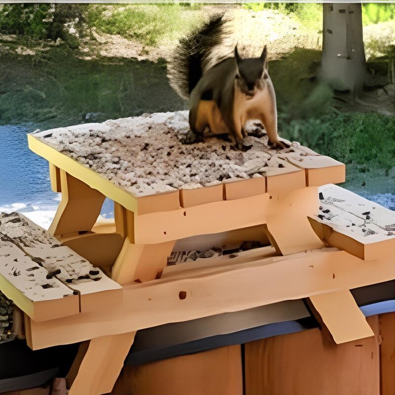Squirrel Picnic Table - Etsy