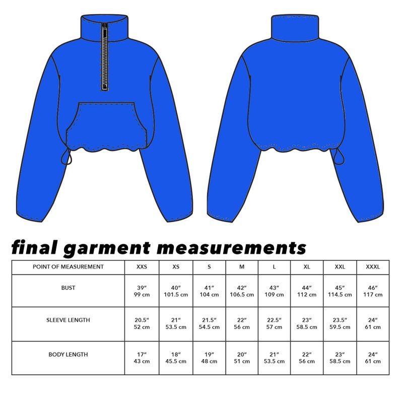 1/4 Zip Cropped Sweater Sewing Pattern | Quarter Zip Pullover PDF ...
