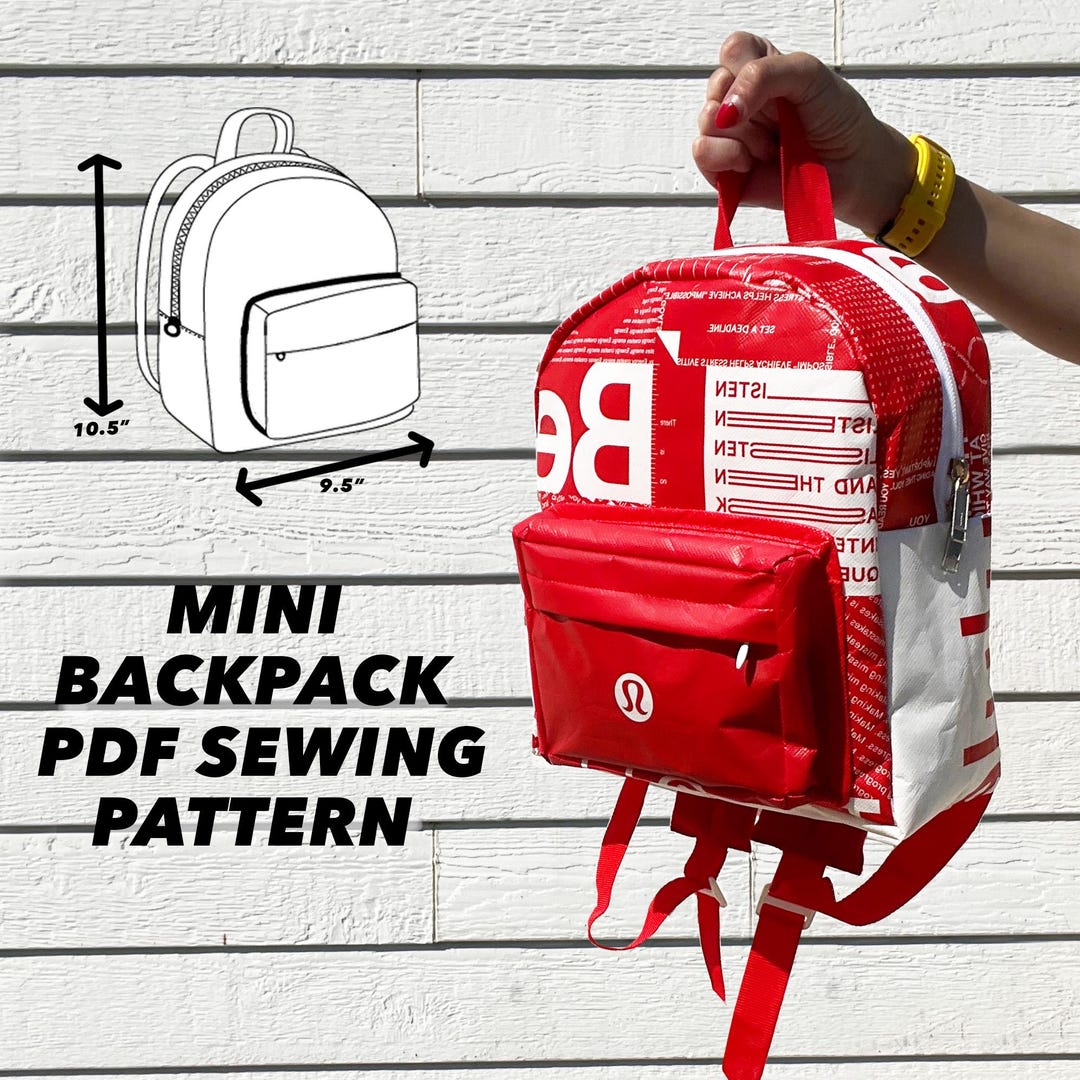 Mini Backpack Pattern, Digital Backpack Pattern for Sewing, Backpack ...