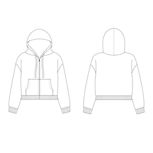 Oversized Zip up Hoodie Sewing Pattern (XS-XXL) (digital Download) - Etsy
