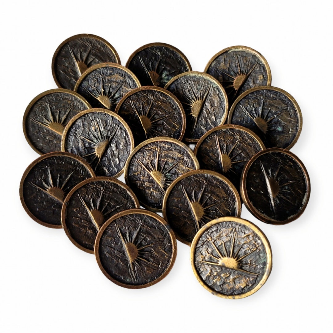 ANTIQUE 1900s "sunrise" / "sunset" Buttons Set X 17 - Etsy