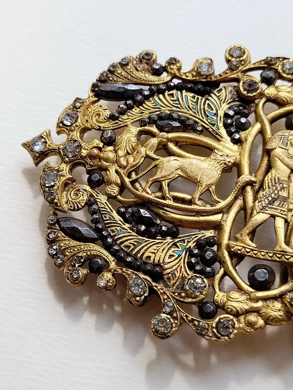 ART NOUVEAU 1900 Egypt-inspired Belt Buckle - Gem