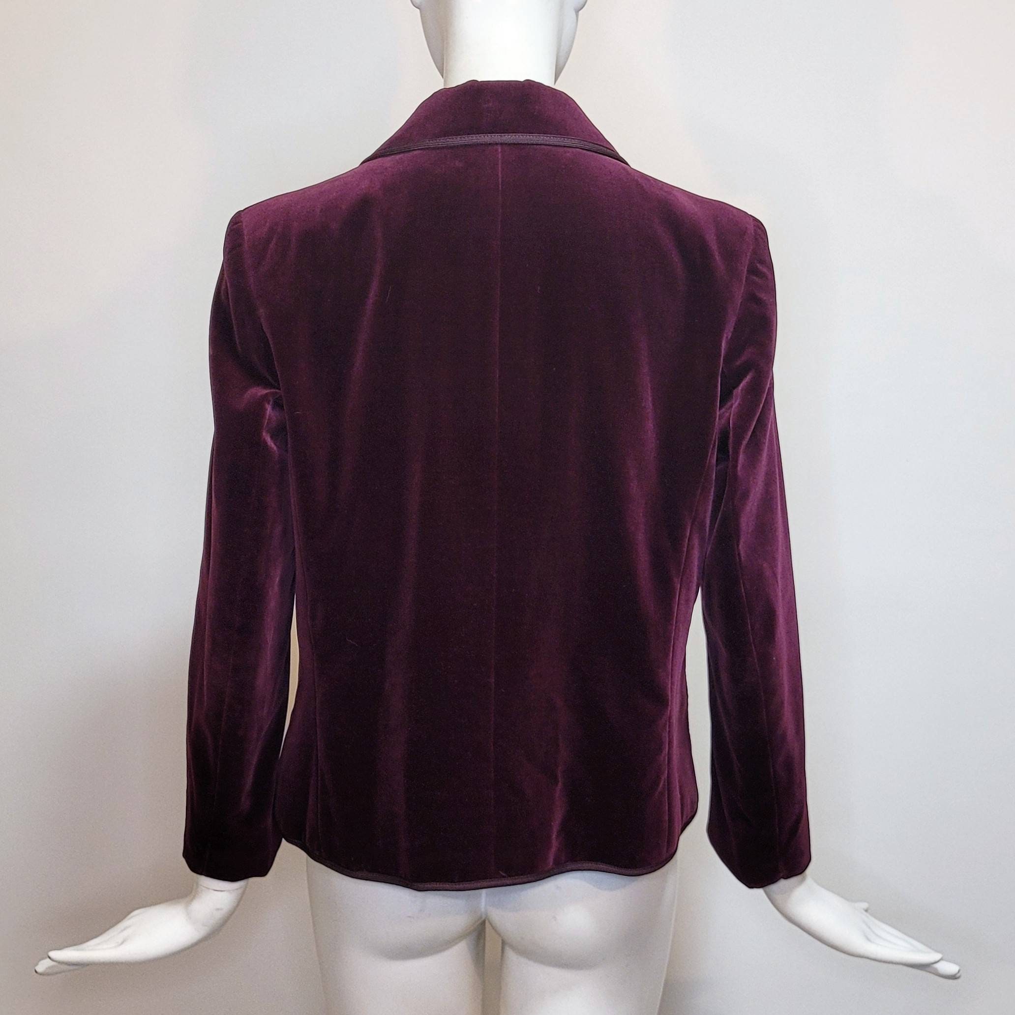 JAEGER Vintage 1970s Claret Velvet Jacket - Etsy