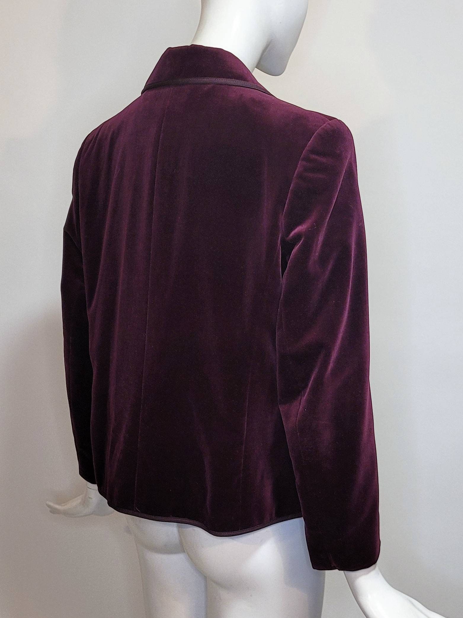 JAEGER Vintage 1970s Claret Velvet Jacket - Etsy