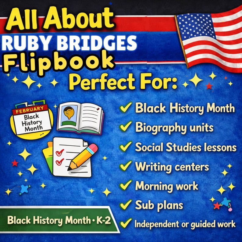 All About Ruby Bridges Flipbook | Black History Month - Etsy