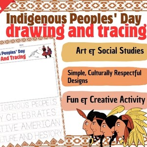 Indigenous Peoples' Day Drawing & Tracing Worksheet | Art and Culture ...