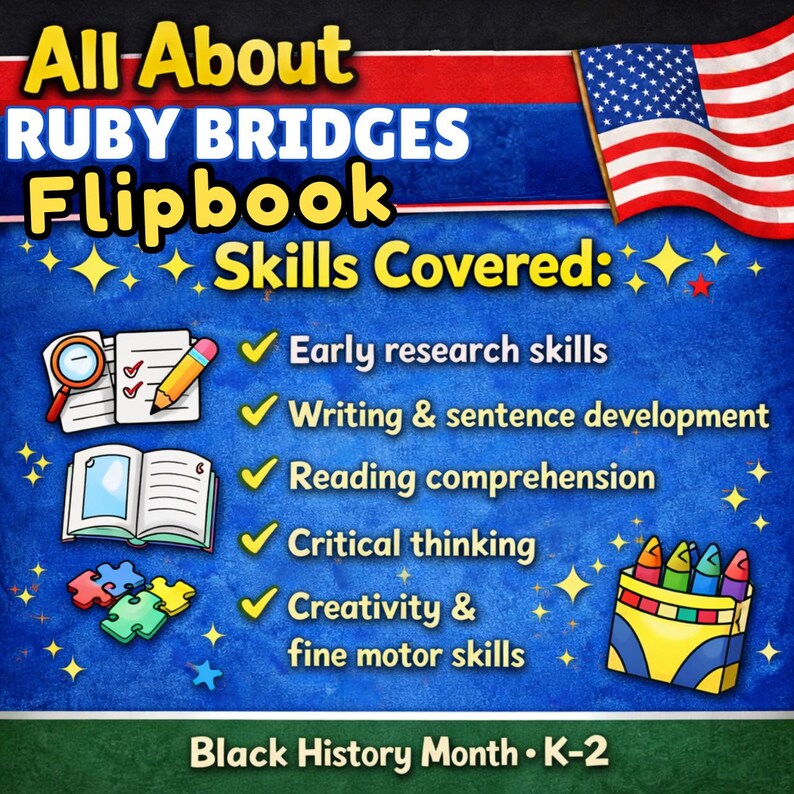 All About Ruby Bridges Flipbook | Black History Month - Etsy