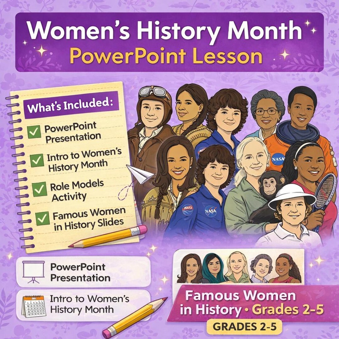 Women’s History Month Powerpoint Lesson | Famous Women in History ...