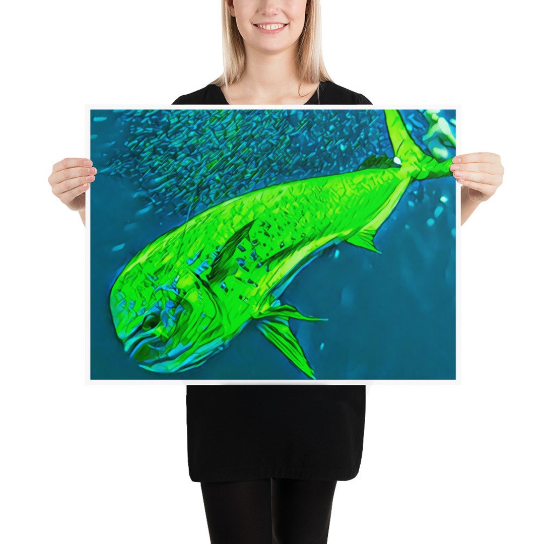 Mahi Mahi / Dorado Abstract Art Print - Etsy