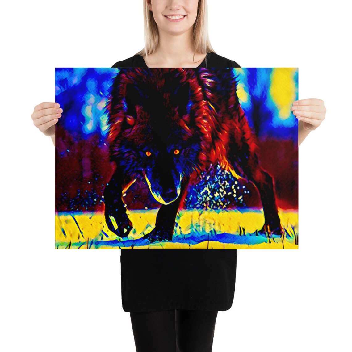 Timber Wolf Abstract Art Print LIMITED EDITION - Etsy