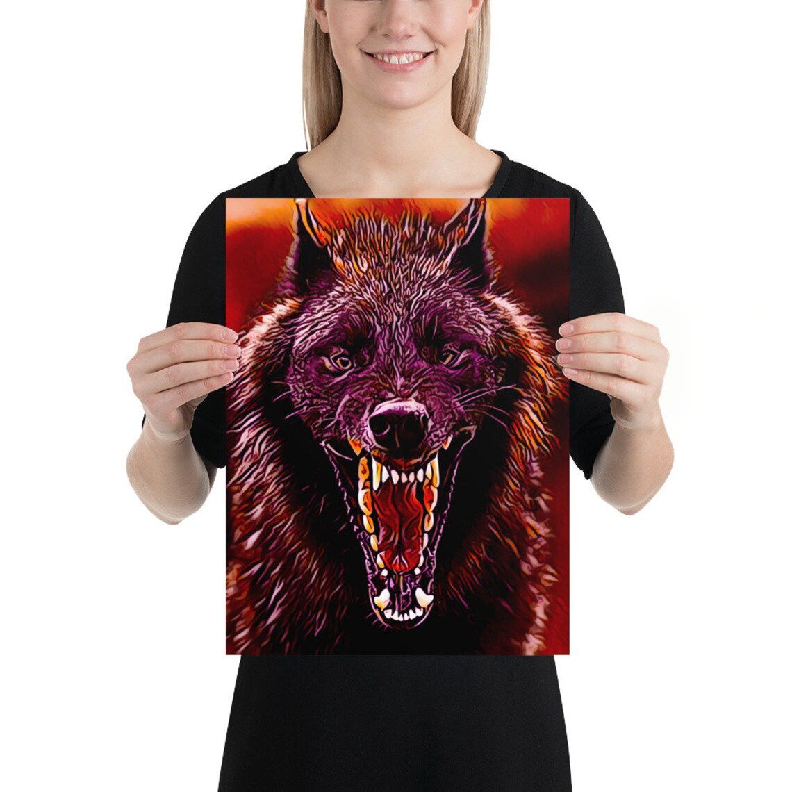 Timber Wolf Abstract Art Print LIMITED EDITION - Etsy