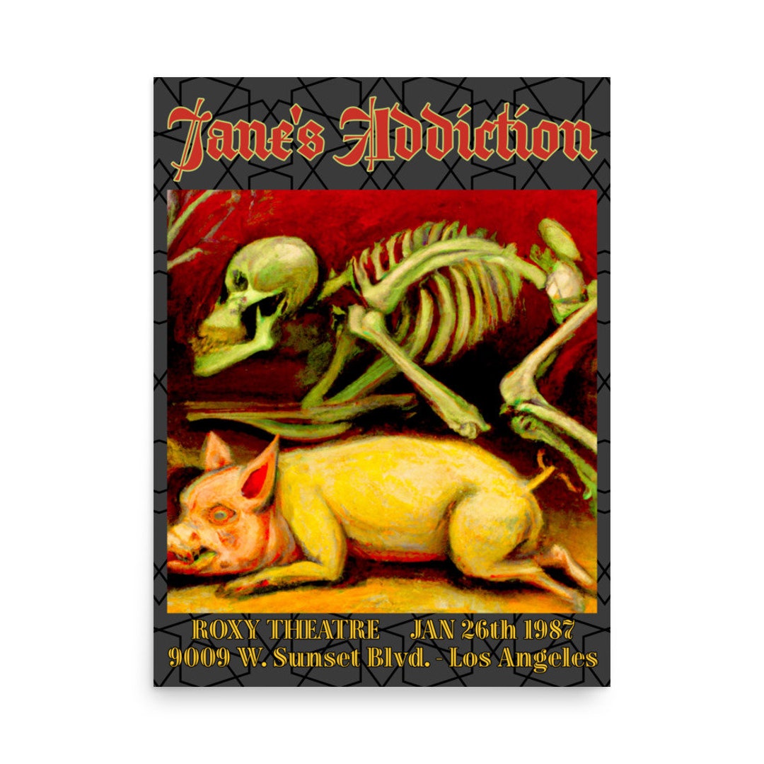 ULTRA RARE Jane's Addiction Concert Poster 1987 - Etsy