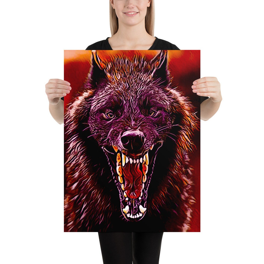 Timber Wolf Abstract Art Print LIMITED EDITION - Etsy