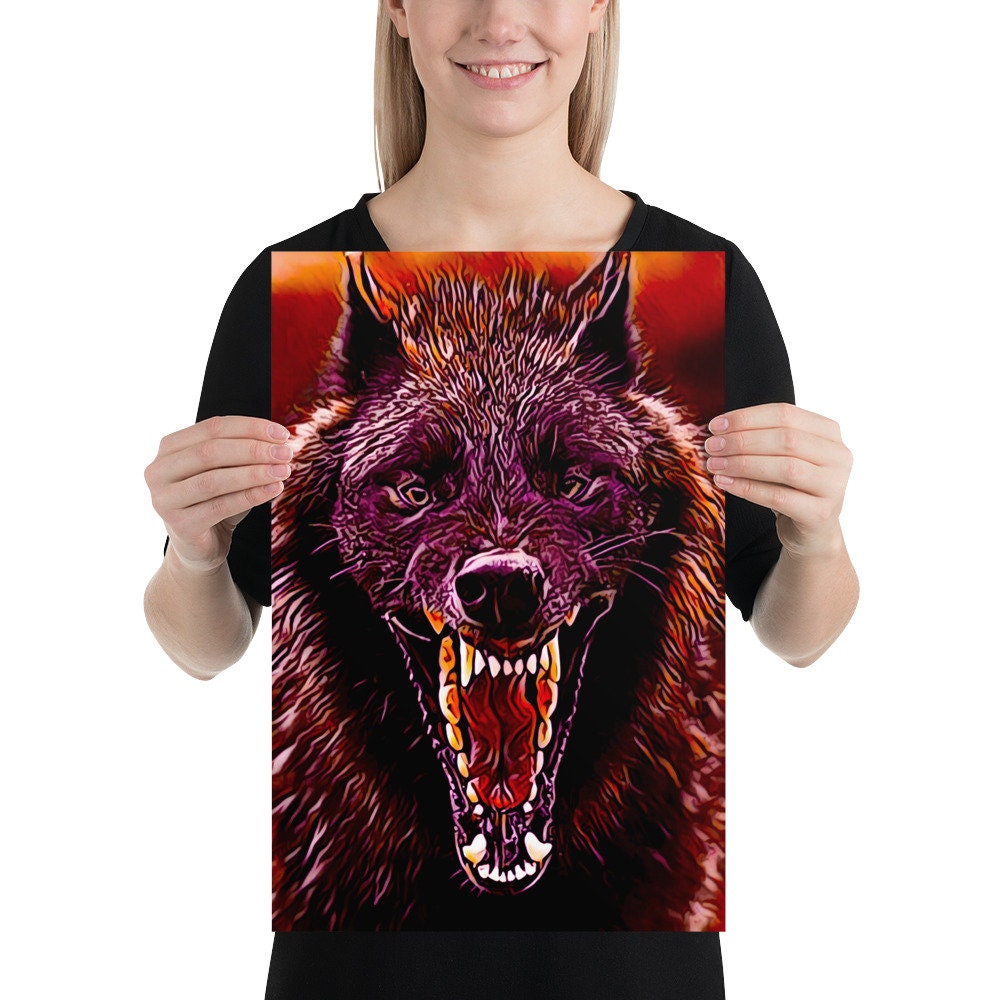 Timber Wolf Abstract Art Print LIMITED EDITION - Etsy