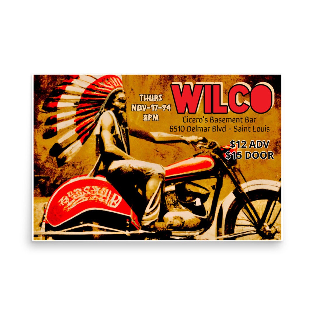 ULTRA RARE Wilco Concert Poster 1994 Limited Edition 100 Copies - Etsy
