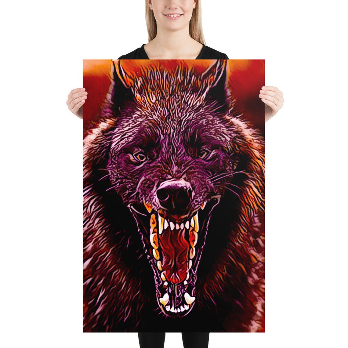 Timber Wolf Abstract Art Print LIMITED EDITION - Etsy