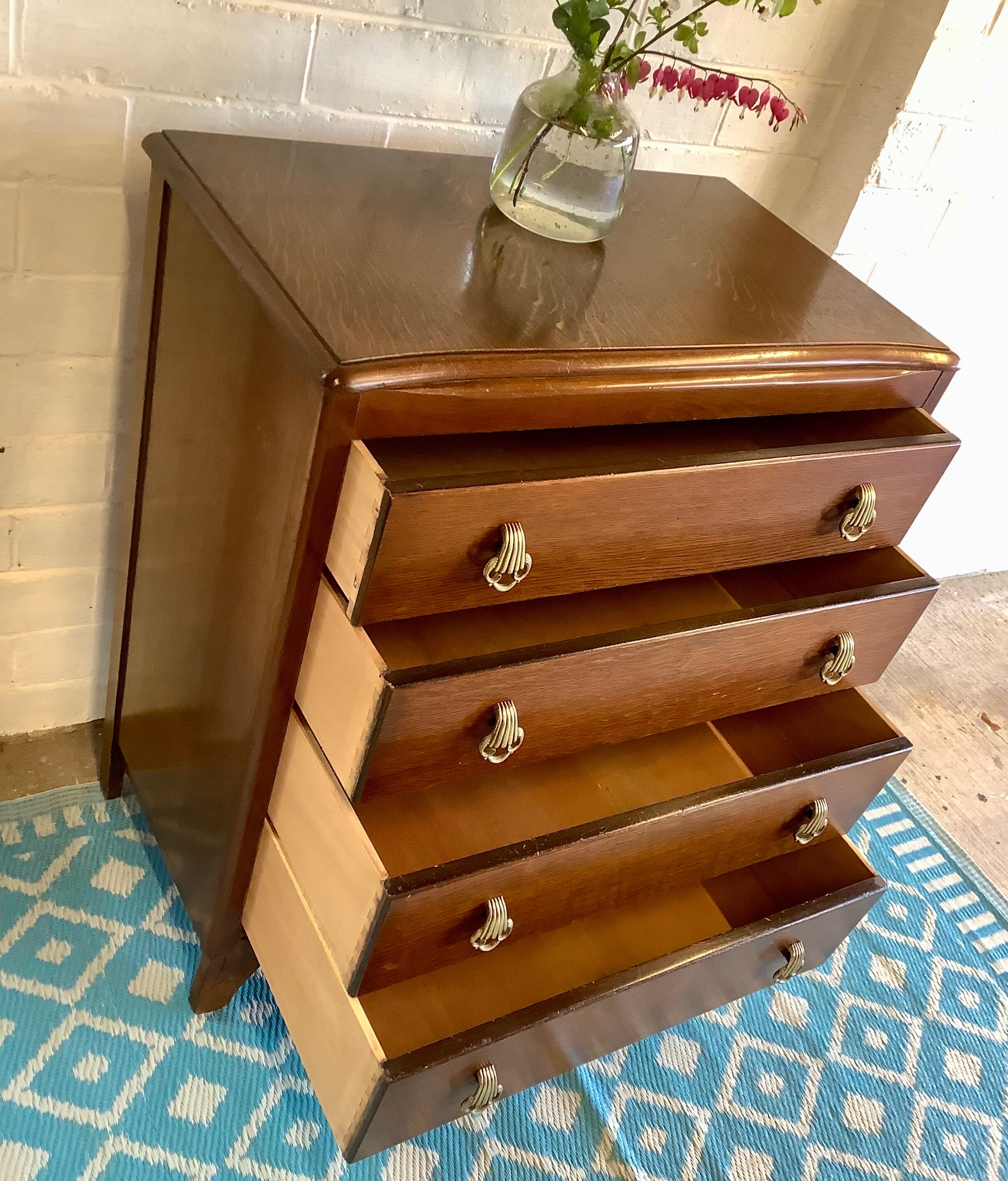 Vintage Harris Lebus Chest of 4 Drawers - Etsy UK