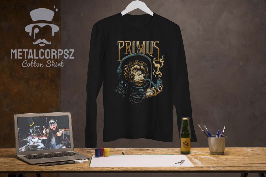 Primus Monkey Smoke Shirt, Primus Mellon Coolie, Primus Metal Core Band ...