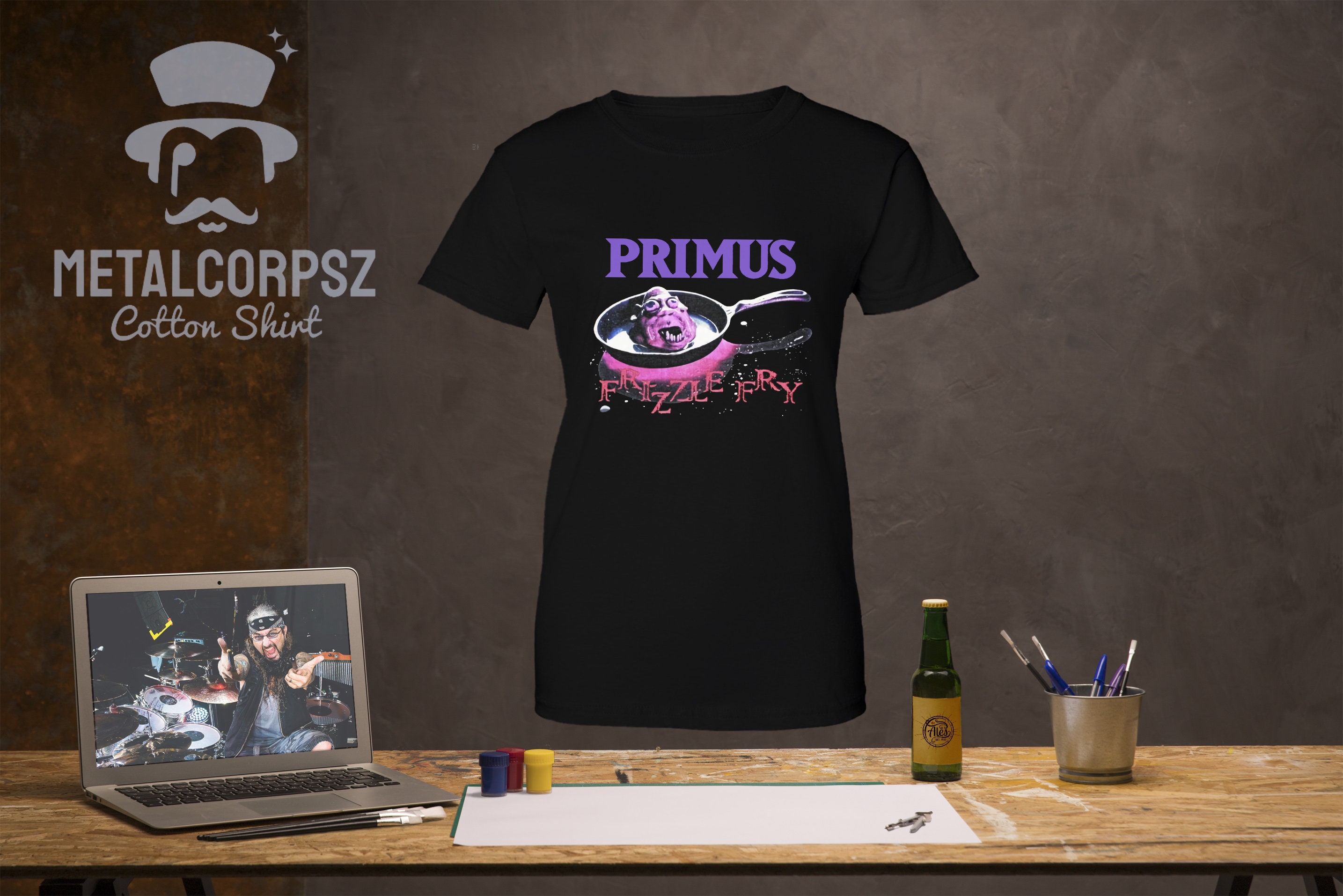 Primus Frizzle Fry Shirt, Mellon Coolie,primus Metal Core Band Tshirt ...