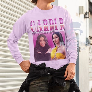 Cardi B Concert Shirt, Cardi B Rapper Inspired 90' Tshirt, Cardi B Long ...