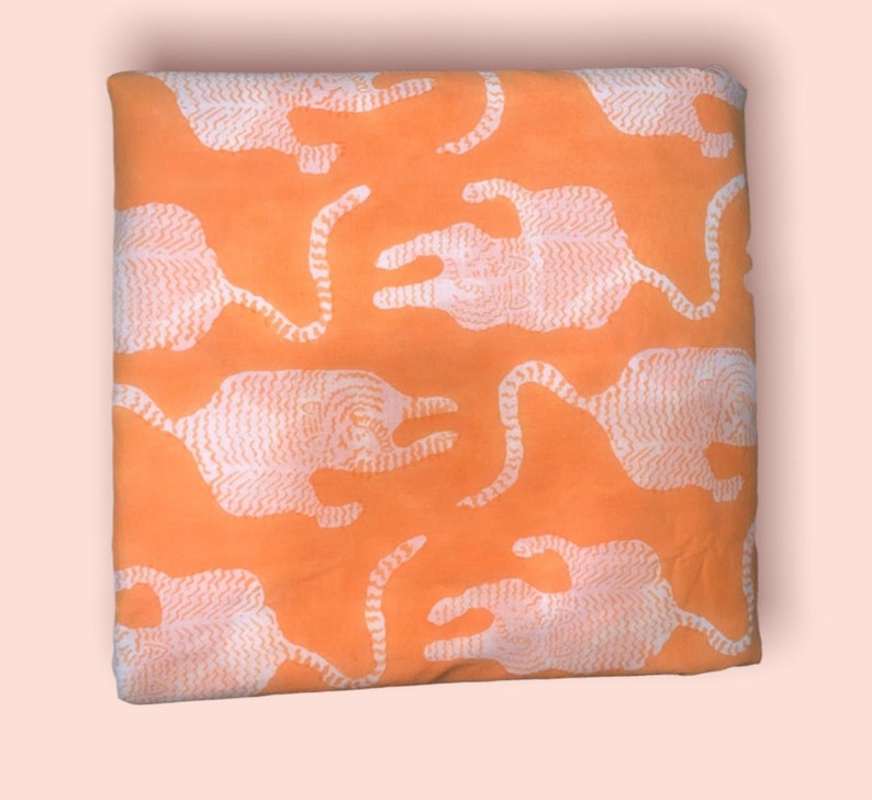 Tibetan Tiger Hand Print Indian Hand Block Printed Fabric,pure 100% ...