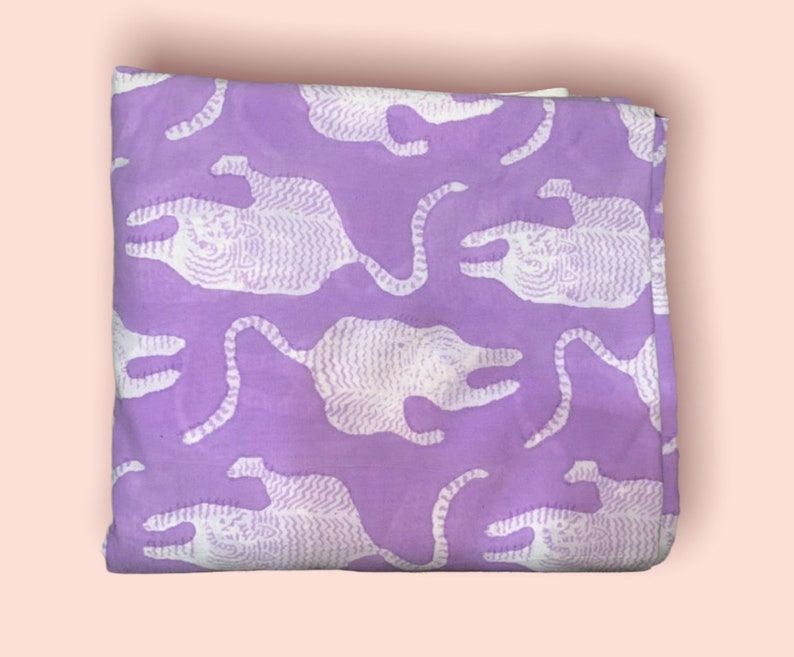 Tibetan Tiger Hand Print Indian Hand Block Printed Fabric,pure 100% ...