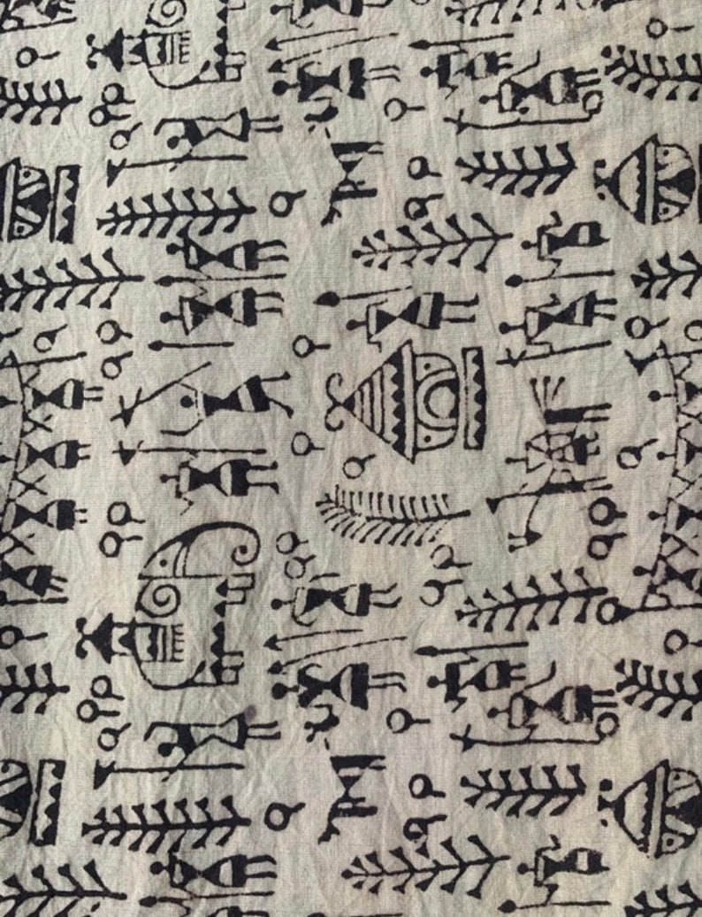 Indian Marriage Procession Design Hand Block Printed Fabric - Etsy