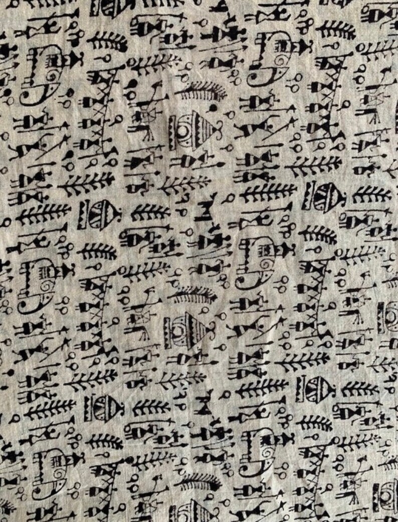 Indian Marriage Procession Design Hand Block Printed Fabric - Etsy