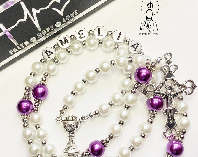 Personalized Rosary | Custom Rosary | Baptism Rosary | First Communion ...