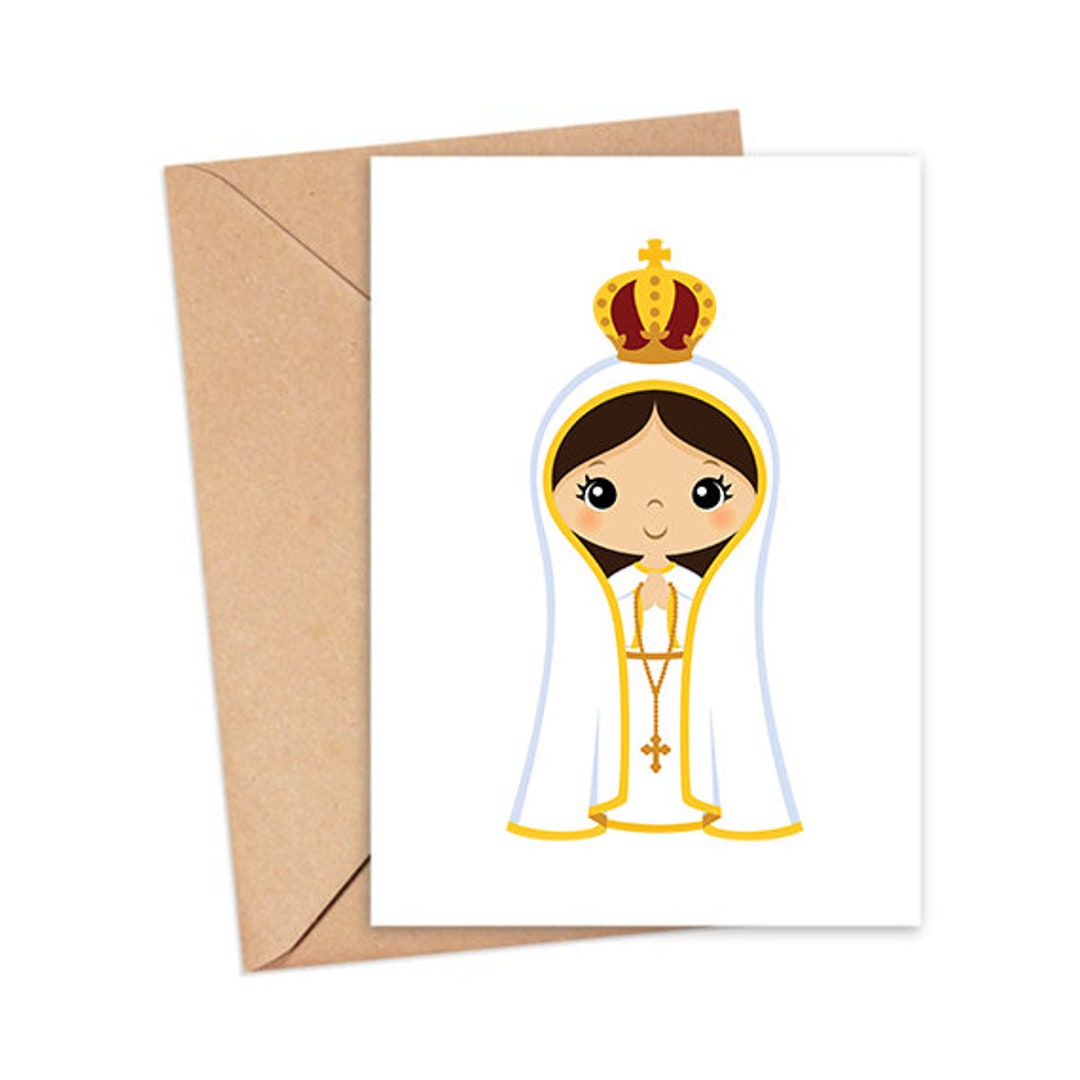Religious Card Our Lady of Fatima Card - Etsy