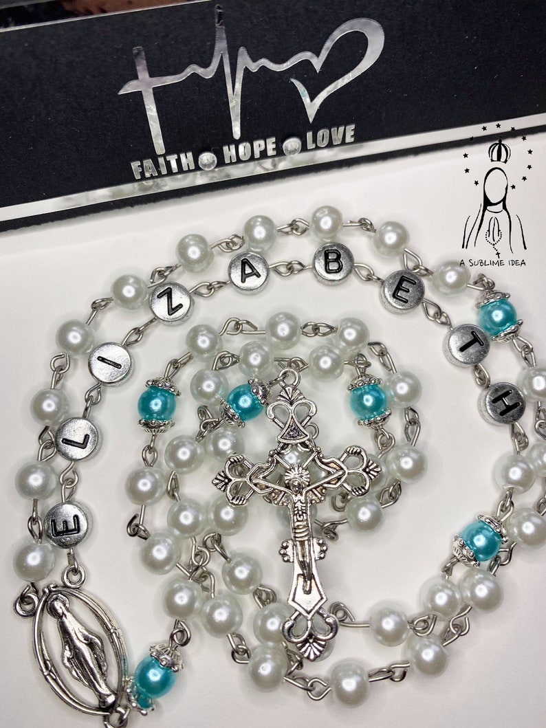 Handmade Rosary Personalized Rosary Pearl Rosary Custom | Etsy