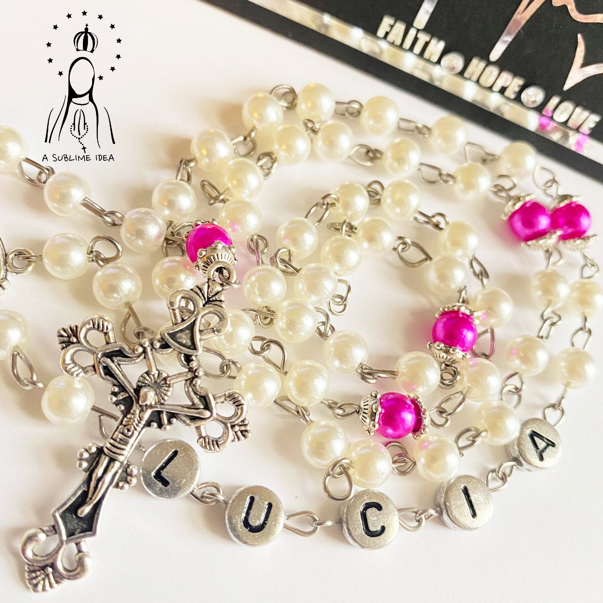 Handmade Rosary Personalized Rosary Pearl Rosary Custom | Etsy
