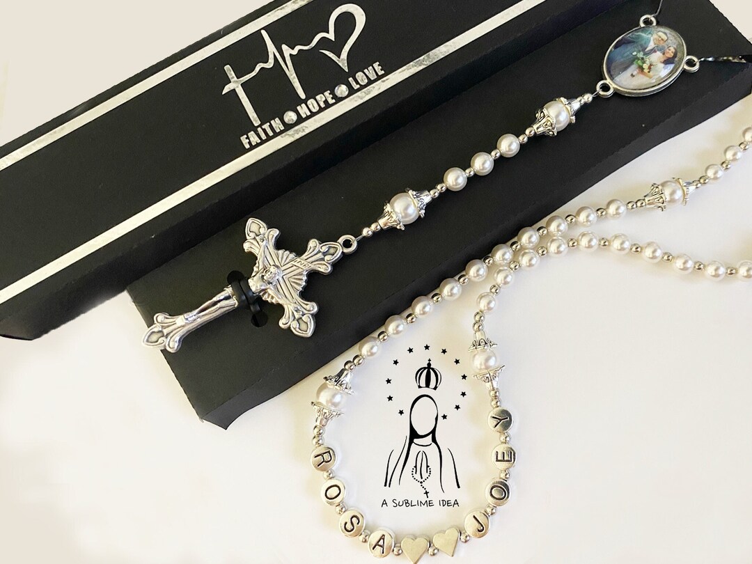 Personalized Rosary Custom Rosary Baptism Rosary First Communion Rosary ...