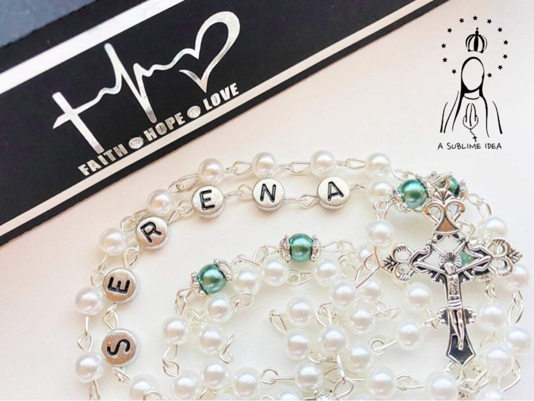 Handmade Rosary , Personalized Rosary, Pearl Rosary, Custom Rosary - Etsy