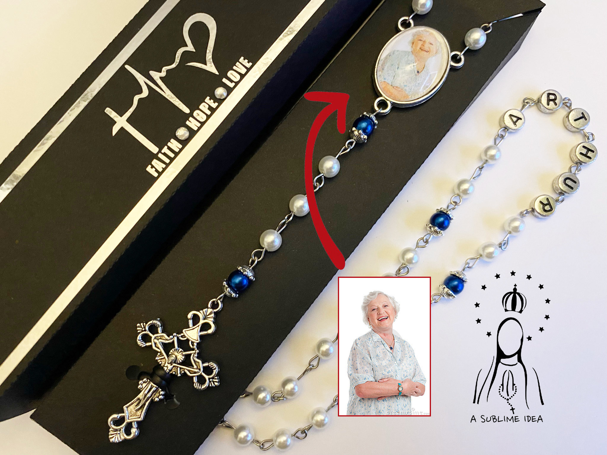 Personalized Rosary With Names , Handmade Rosary , Pearl Rosary ...