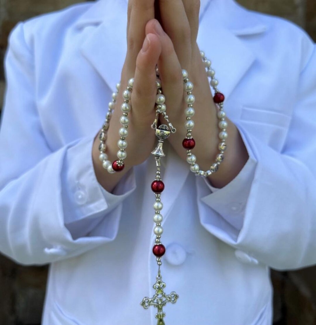 Personalized Rosary | Custom Rosary | Baptism Rosary | First Communion ...