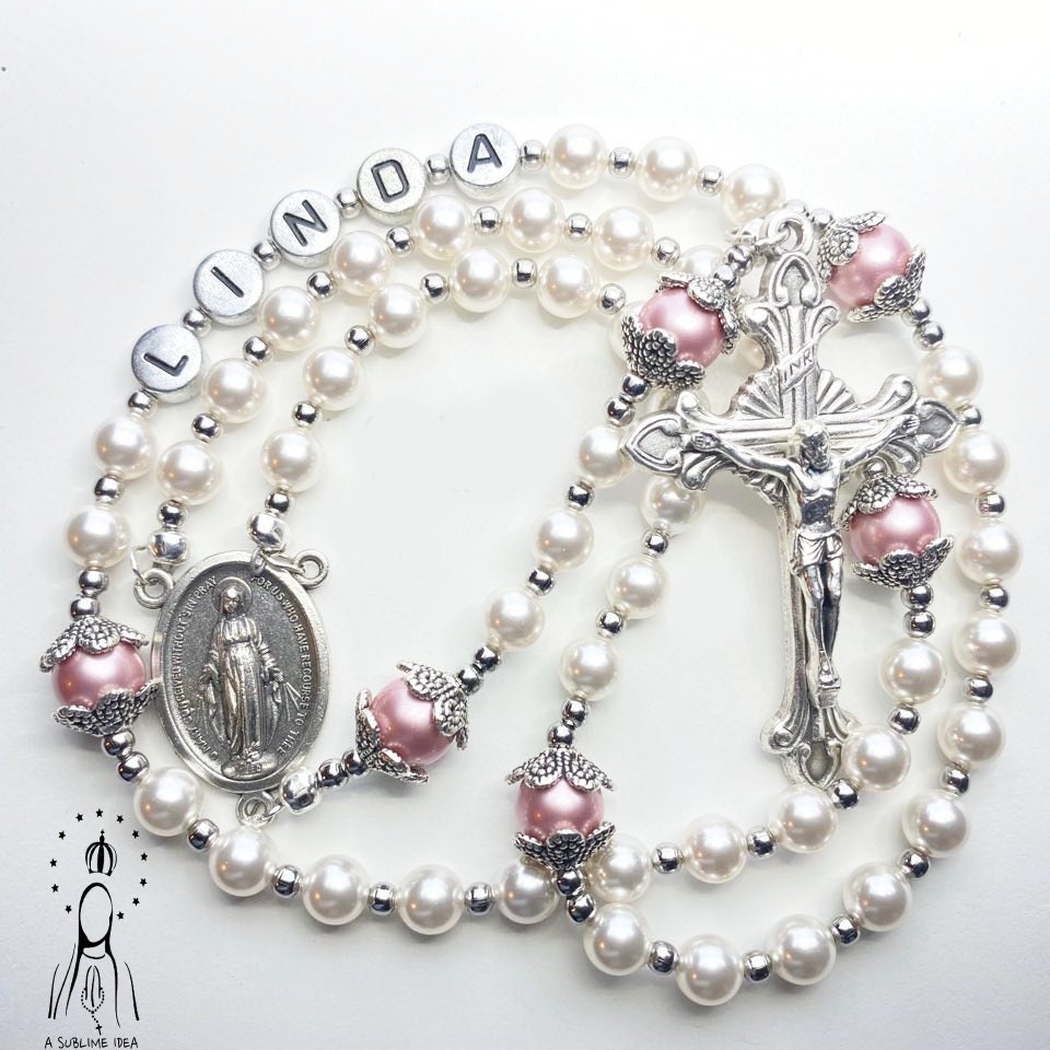 Personalized Rosary Custom Rosary Baptism Rosary First - Etsy