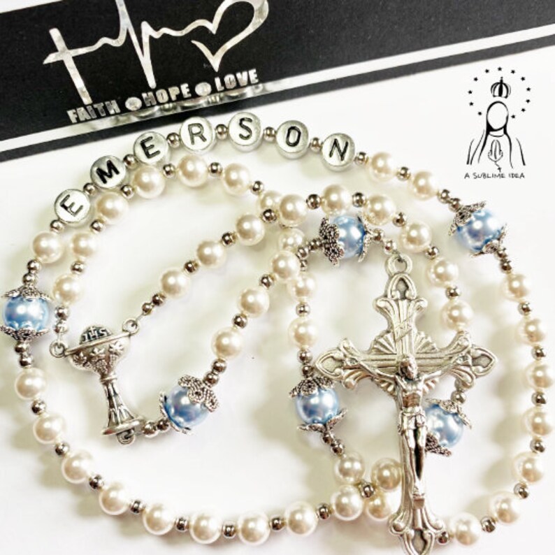 Personalized Rosary Custom Rosary Baptism Rosary First - Etsy