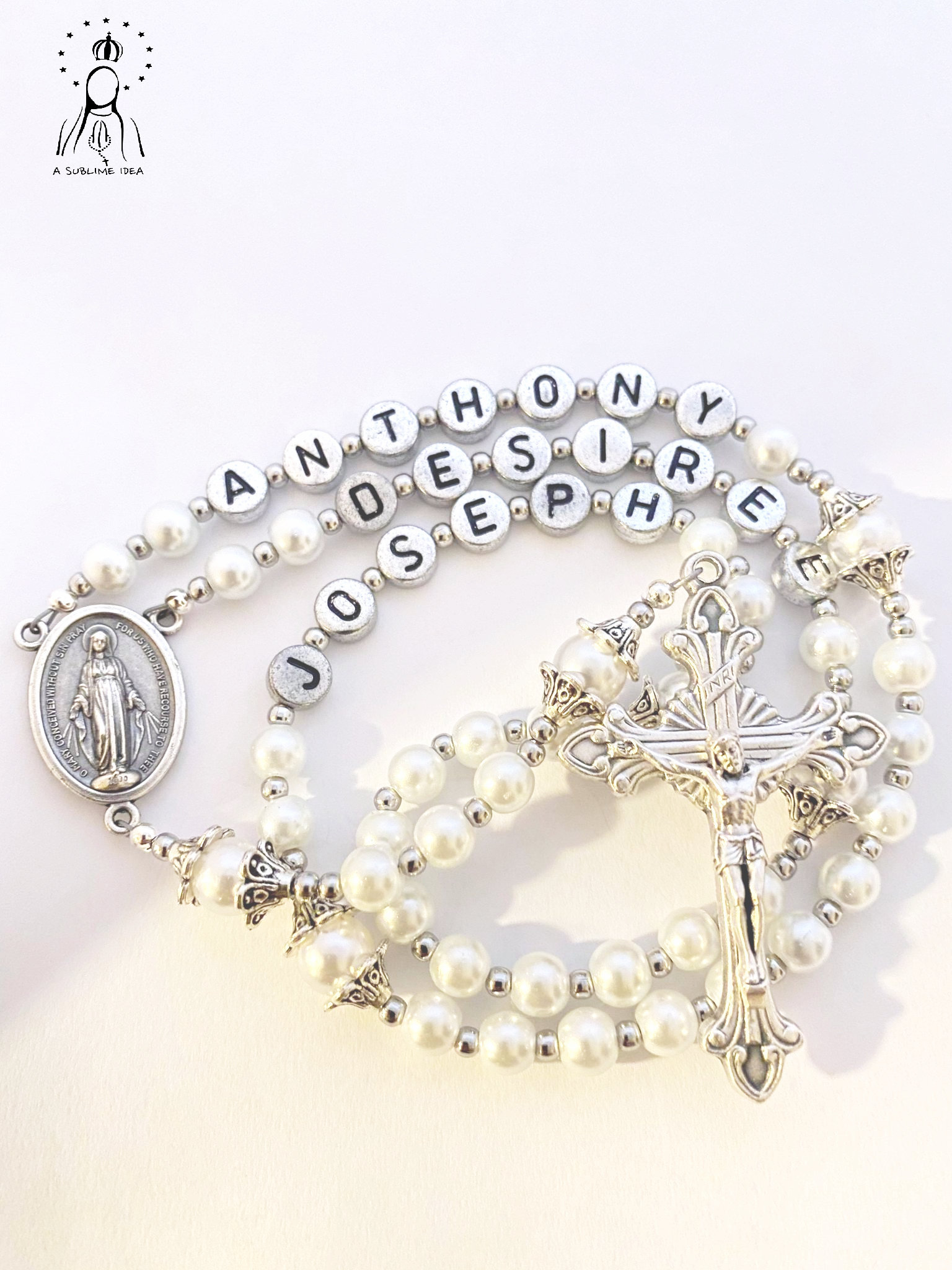 Personalized Rosary Custom Rosary Baptism Rosary First - Etsy