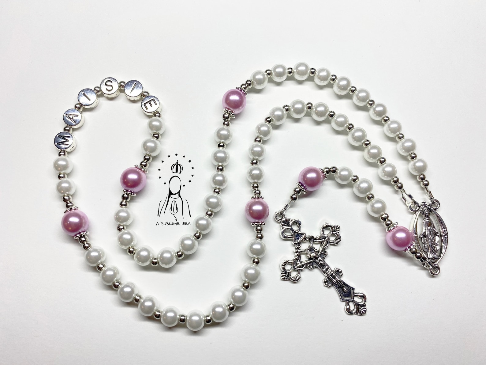 Personalized Rosary Custom Rosary Baptism Rosary First Communion Rosary ...